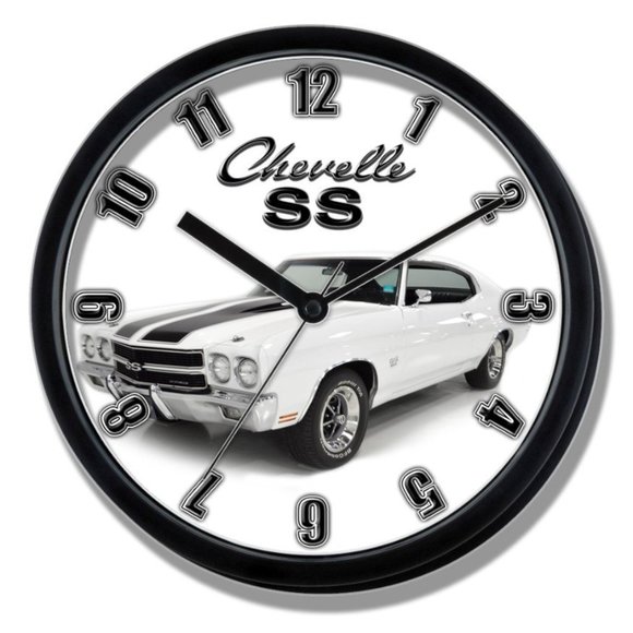 Clock | Wall Decor | Chevrolet Chevelle Ss White Black Wall Clock New ...